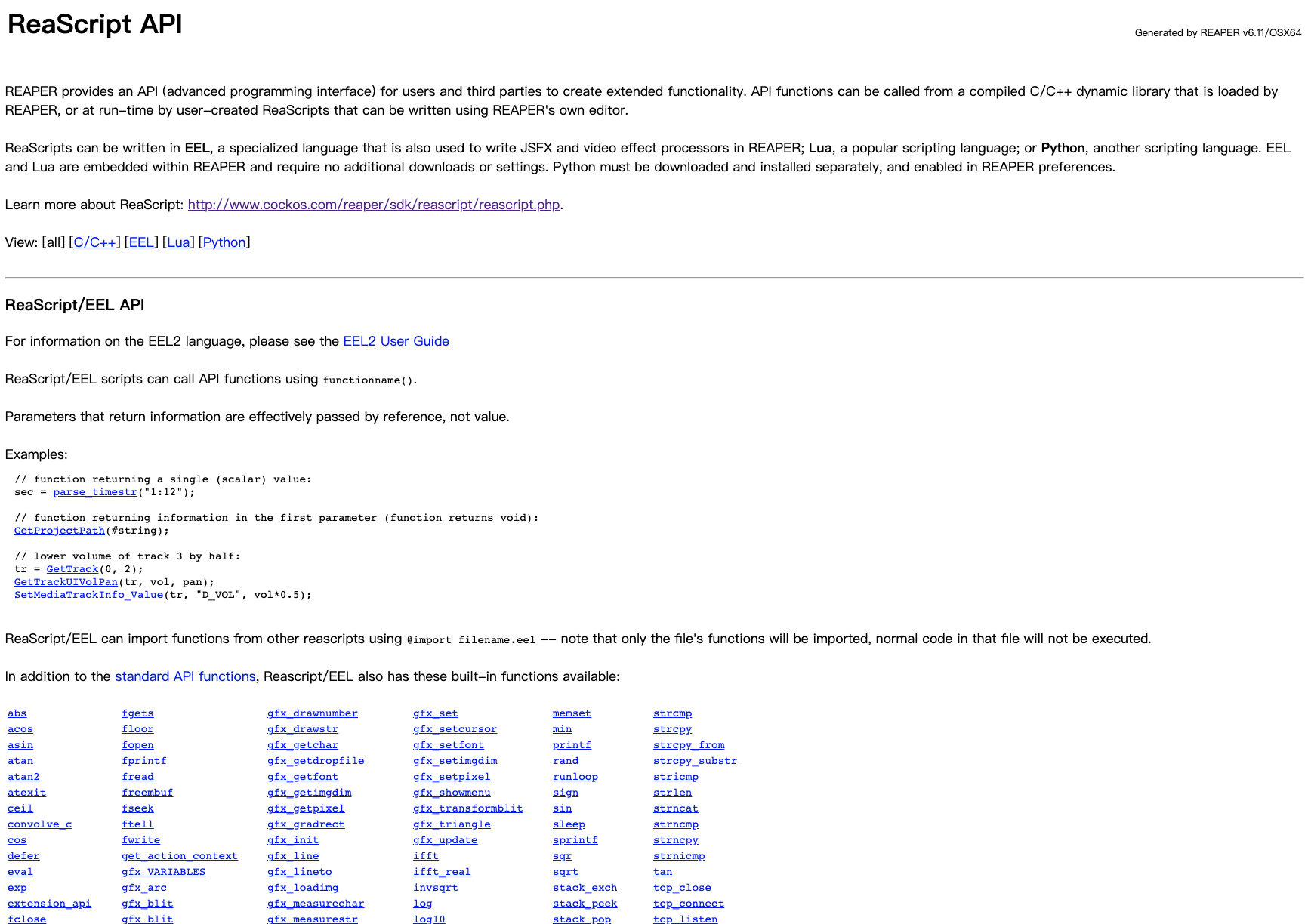 补完 REAPER 效率链的最后一环（一）ReaScript 基础 | 溪夜的音频博客